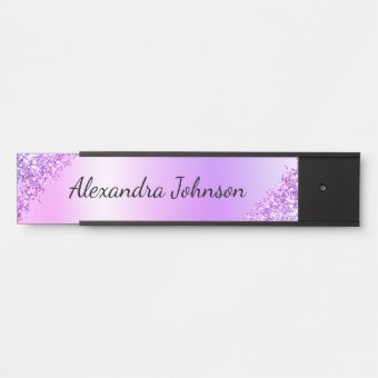 Purple Elegant Modern Professional Office Door Sign | Zazzle