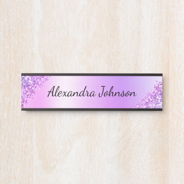 Purple Elegant Modern Professional Office Door Sign | Zazzle