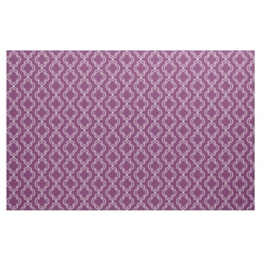 Purple Elegant Moroccan Trellis Pattern Fabric | Zazzle