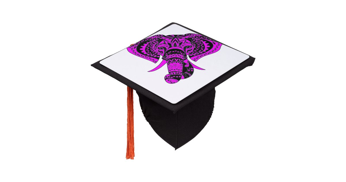 Purple Elephant Animal Graduation Cap Topper | Zazzle