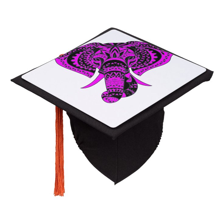 Purple Elephant Animal Graduation Cap Topper | Zazzle