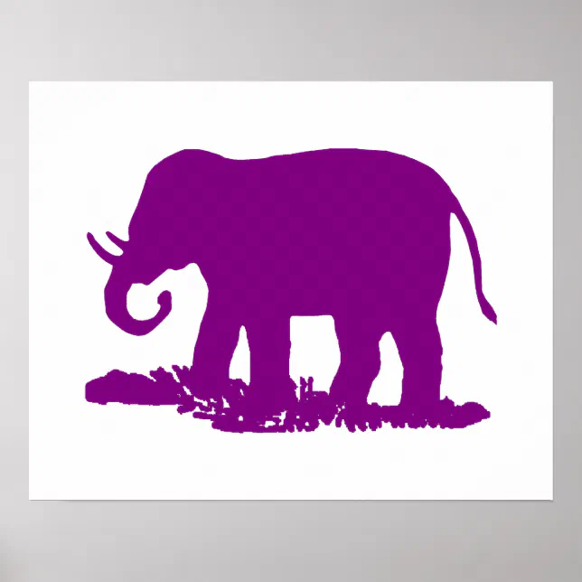 Purple Elephant Poster | Zazzle