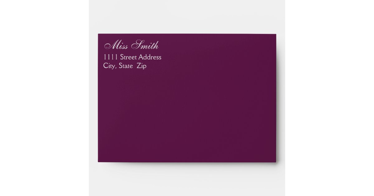 Purple Envelope For 5X7 Invitation | Zazzle
