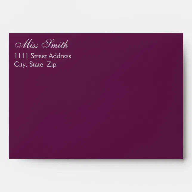 Purple Envelope For 5X7 Invitation | Zazzle