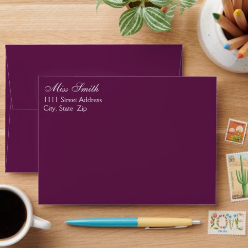 Purple Envelope For 5X7 Invitation | Zazzle