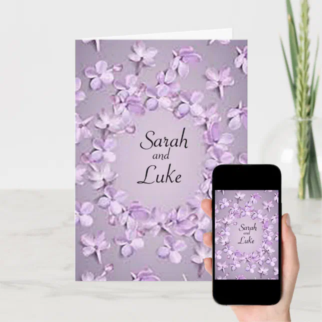 Purple Eyelet Flower Wedding Invitation | Zazzle