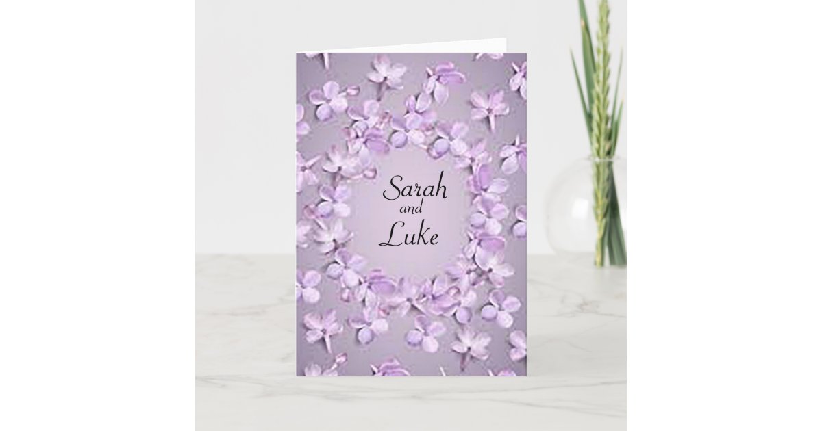 Purple Eyelet Flower Wedding Invitation | Zazzle