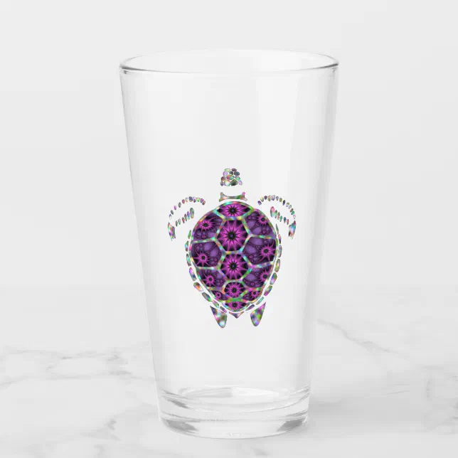 Purple Factual Turtle Shell Glass | Zazzle