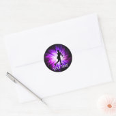 Purple Figure Skating Classic Round Sticker | Zazzle