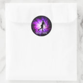 Purple Figure Skating Classic Round Sticker | Zazzle