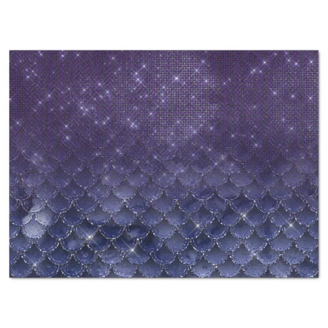 Purple Fish Scales Below a Starry Night Decoupage Tissue Paper | Zazzle