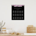 Purple Floral 15 Table Seating Chart | Zazzle