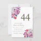 Purple Floral Botanical Simple Chic 44th Birthday Invitation | Zazzle