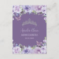 Purple Floral Butterflies Quinceañera Prayer Card | Zazzle