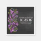 purple floral chalkboard wedding paper napkins | Zazzle