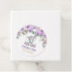Purple Floral Cute Elephant Birthday Thank You Favor Tags | Zazzle
