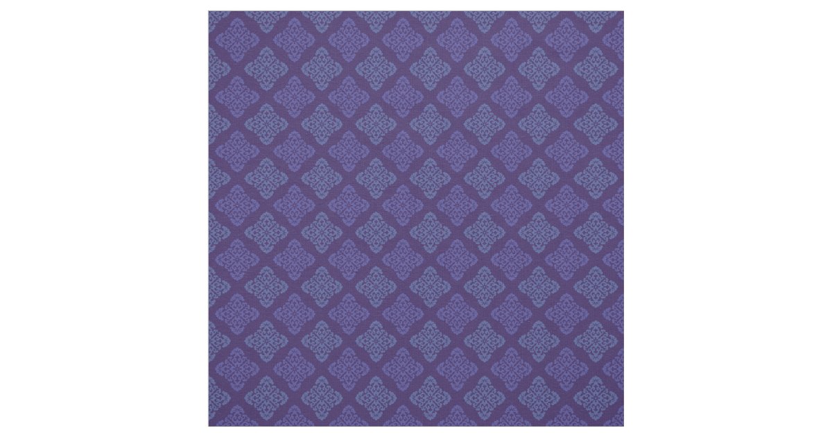 Purple Floral Damask Fabric | Zazzle