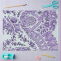 Purple Floral Lace Pattern Tissue Paper | Zazzle