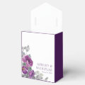 Purple Floral Personalized Wedding Favor Boxes | Zazzle
