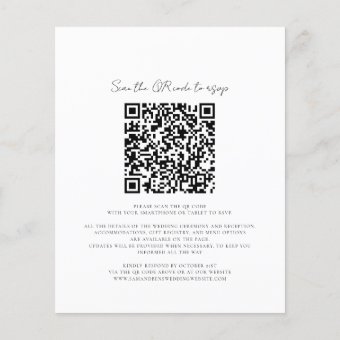 Purple Floral QR Code Script Wedding Invitation | Zazzle