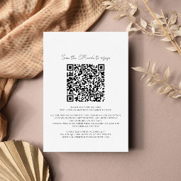 Purple Floral QR Code Script Wedding Invitation | Zazzle