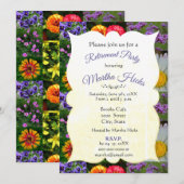 Purple Floral Retirement Party Invitation | Zazzle