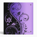 Purple Floral Scroll Teachers Class Planner Binder | Zazzle