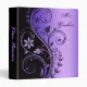 Purple Floral Scroll Teachers Class Planner Binder | Zazzle