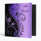 Purple Floral Scroll Teachers Class Planner Binder | Zazzle