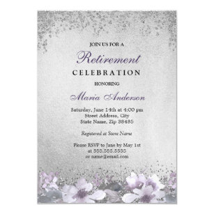 Purple Retirement Party Invitations | Zazzle
