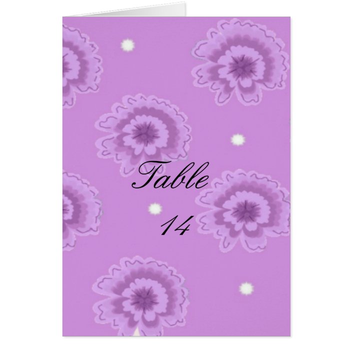 Purple Floral Table Seating Card | Zazzle.com