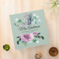 Purple Floral TEACHER Gift - Add Name Class Year 3 Ring Binder | Zazzle