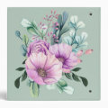 Purple Floral TEACHER Gift - Add Name Class Year 3 Ring Binder | Zazzle