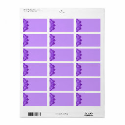 Purple Floral Vintage Art Blank Address Labels | Zazzle