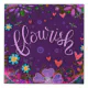 Purple Flourish Inspirational Heart Floral Pretty Faux Canvas Print ...