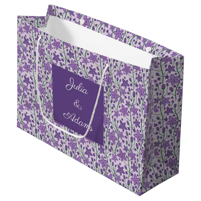Purple Flower Gift Bag | Zazzle