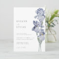 Purple Flower Iris Wedding Invitation Spring | Zazzle