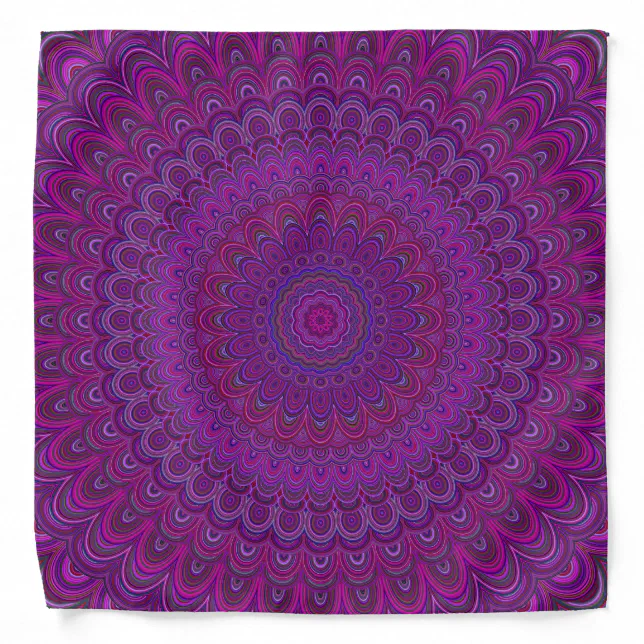 Purple flower mandala bandana | Zazzle