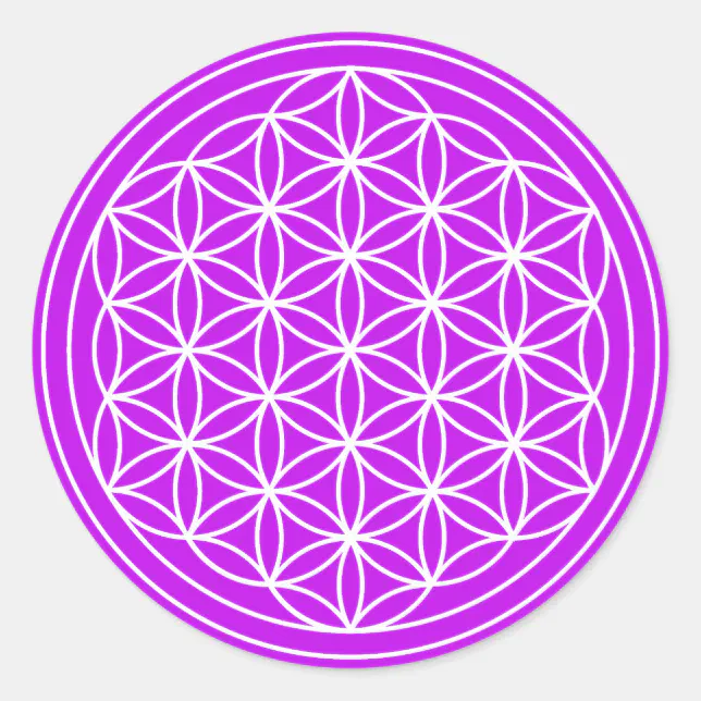 Purple Flower of Life Sticker | Zazzle