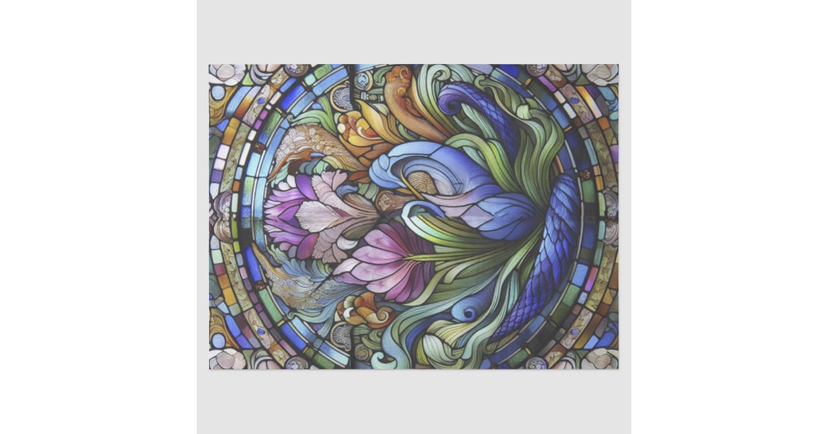 Purple Flower Tissue Paper | Zazzle