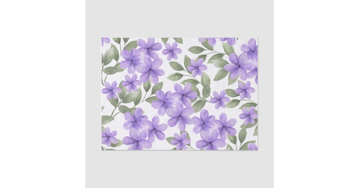 purple flower tissue paper | Zazzle