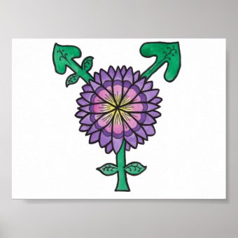 Purple Flower Transgender Symbol Poster | Zazzle
