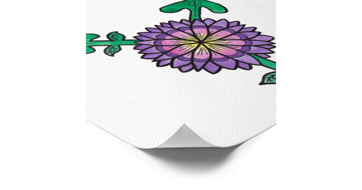 Purple Flower Transgender Symbol Poster | Zazzle