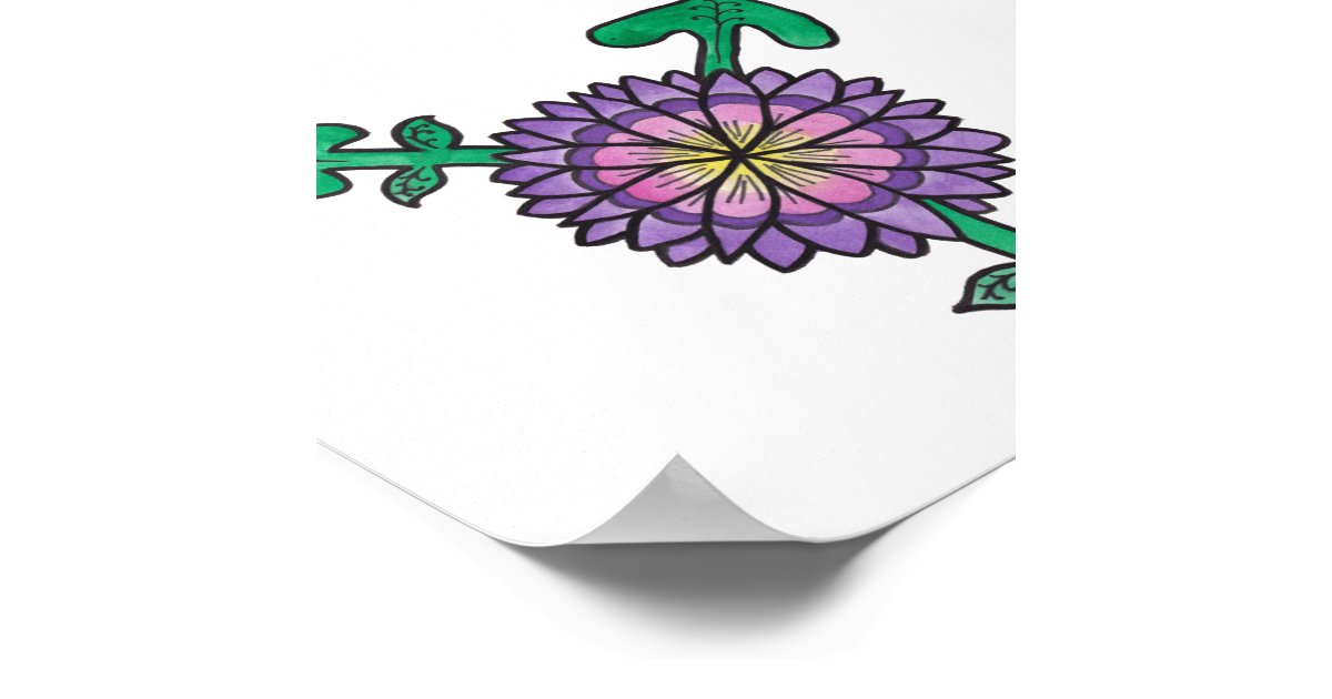 Purple Flower Transgender Symbol Poster | Zazzle