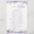 Purple Flower Would She Rather Bridal Shower Game | Zazzle