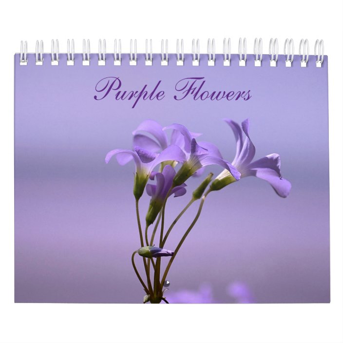 Purple Flowers Calendar | Zazzle.com