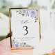Purple Flowers, Lilac Flowers, Boho, Table Numbers | Zazzle