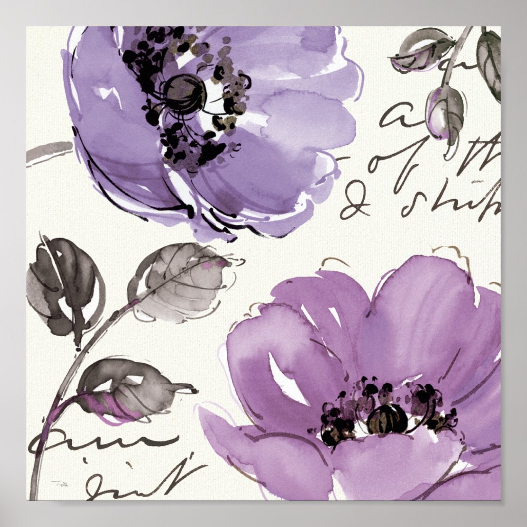 Purple Flowers Poster | Zazzle