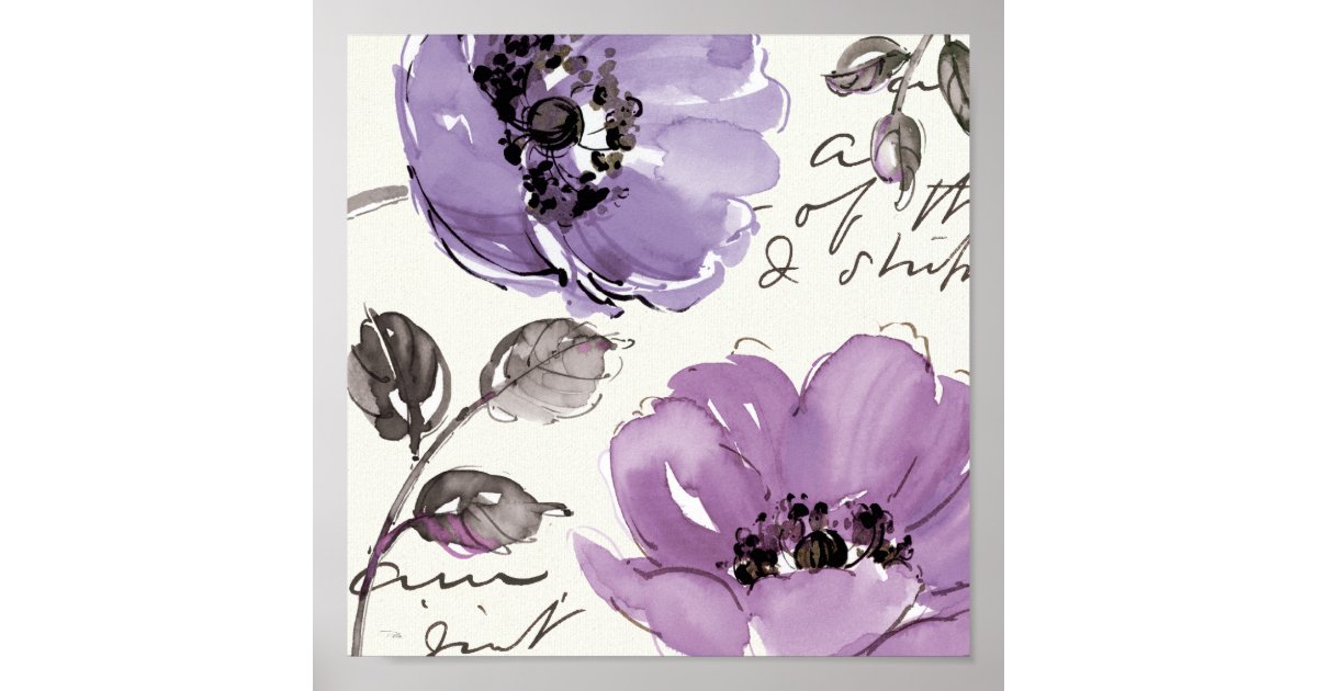 Purple Flowers Poster | Zazzle