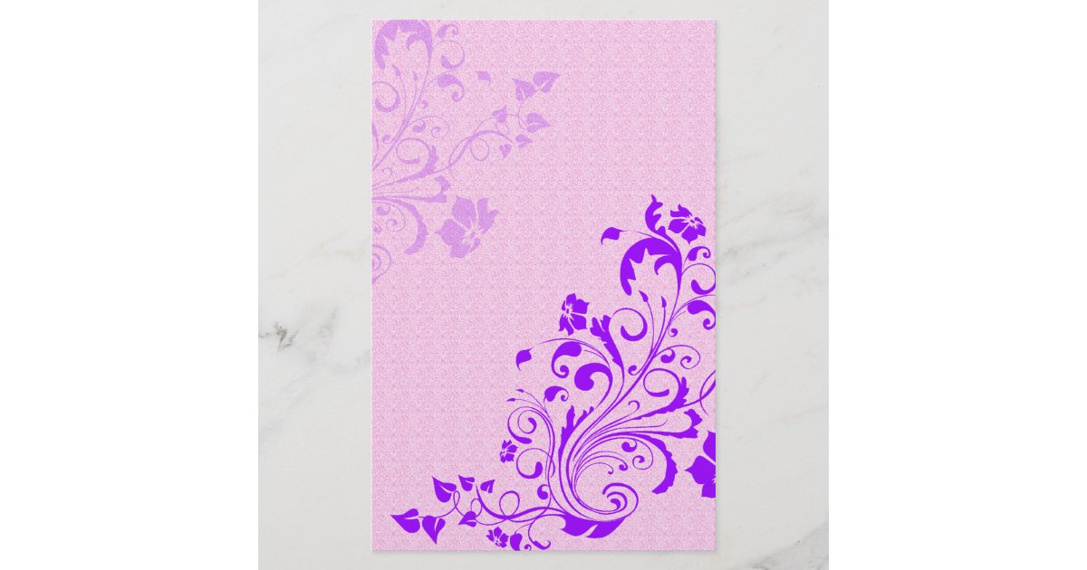 Purple Flowers Scrapbook Paper | Zazzle